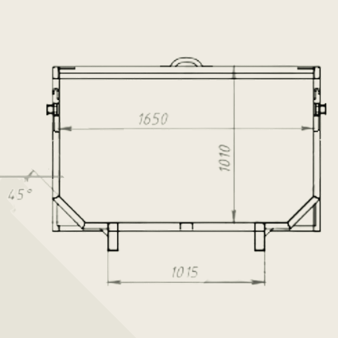Kontener KP 7 otwarty 3/2 mm | SOLIDTECH Kosze-kontenery